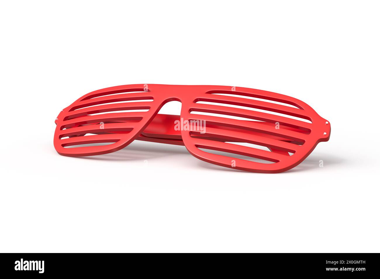 Frontal view of red shutter shades on white Stock Photo - Alamy