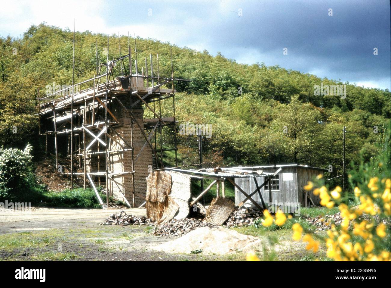 Construction site on the aqueduct of the former Roman water supply near ...