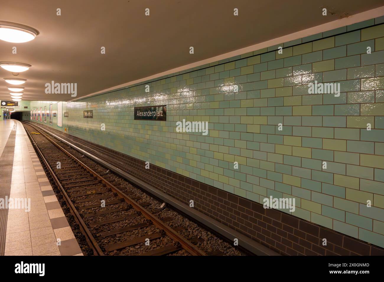 Underground station in Berlin Alexanderplatz. Underground station close ...