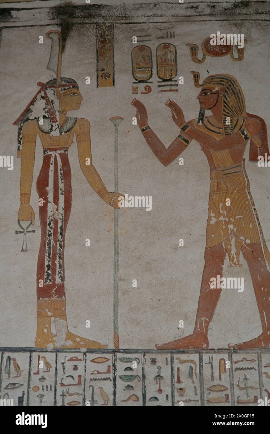 "A painting in the tomb of Ramses VI in the Valley of the Kings in ...