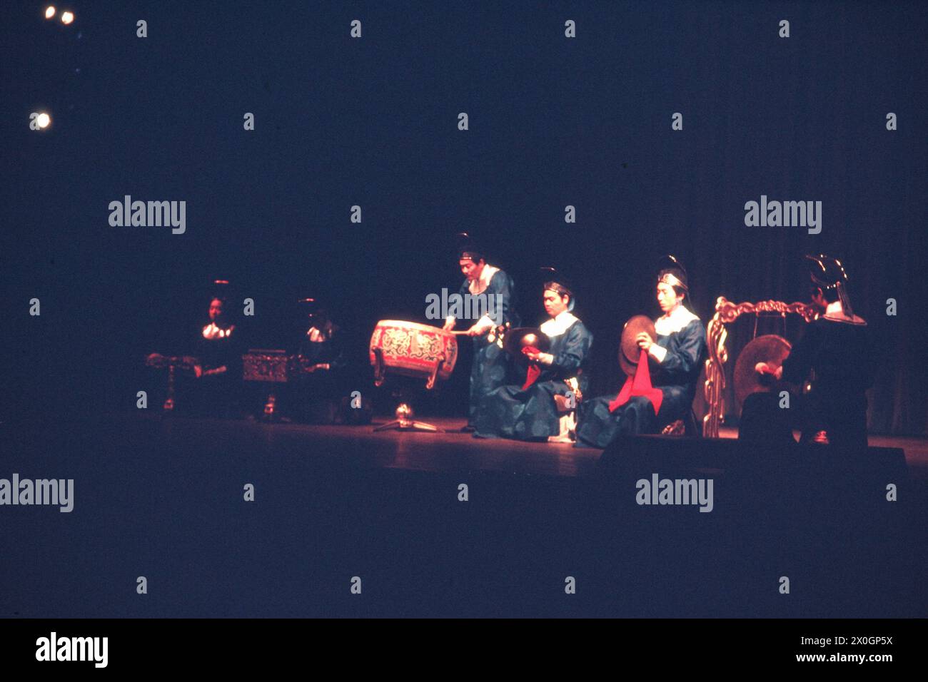 Performance of a piece of music with traditional Chinese instruments in ...