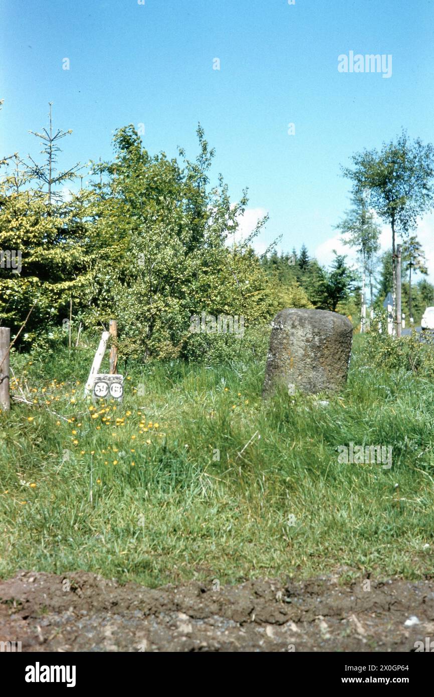 A Roman milestone in Schmidtheim. [automated translation] Stock Photo ...