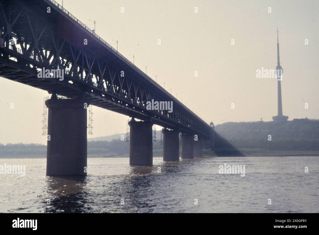 The Yangtze River Bridge over the Yangtze River in Changjing ...