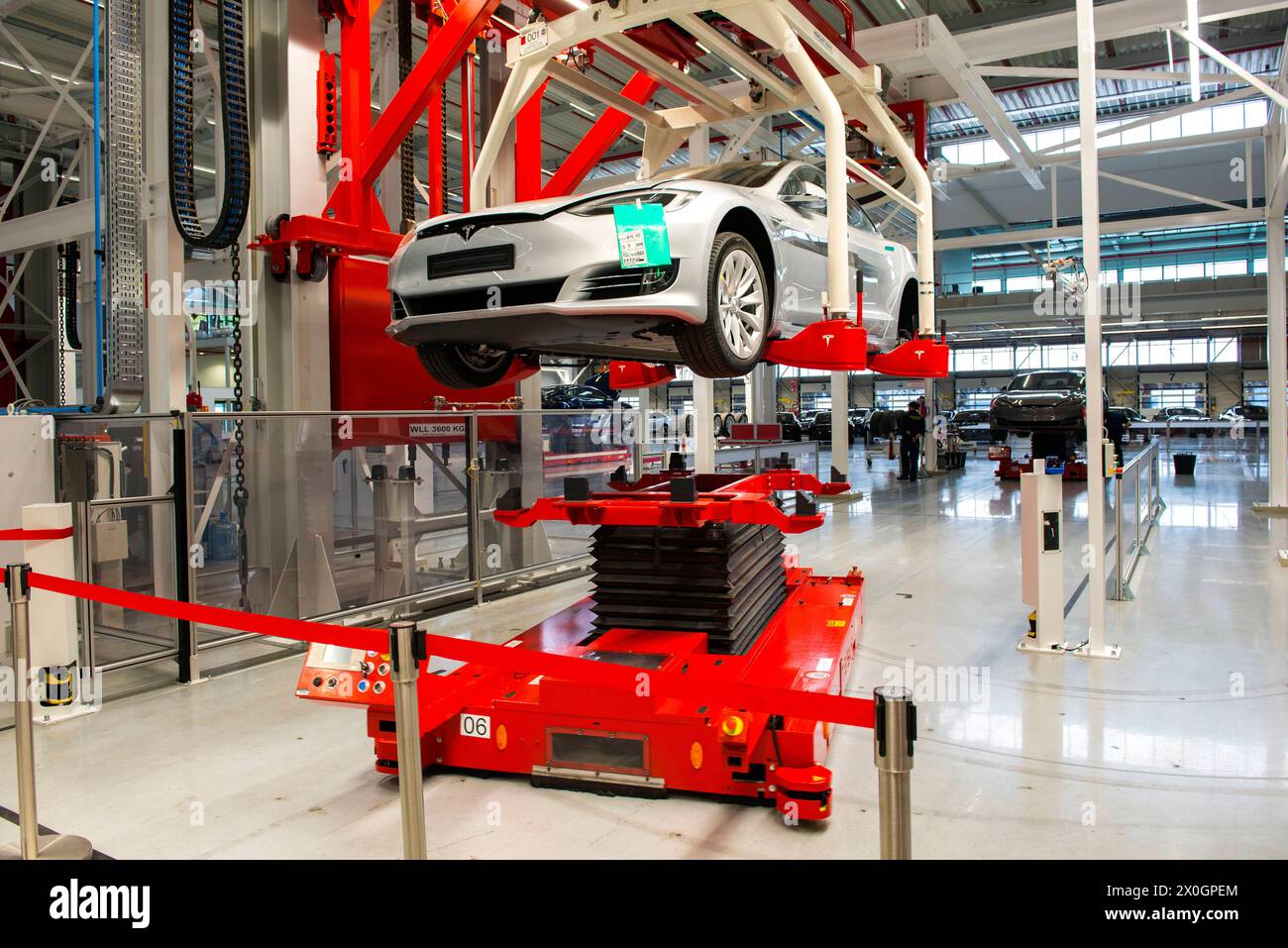 Tesla productionline inside the European Factory at Tilburg ...