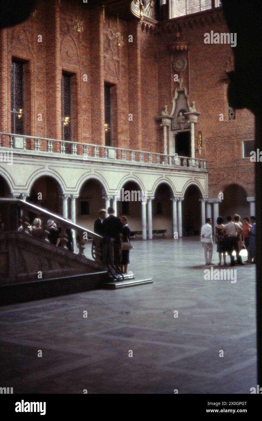 The Blue Halls (Bla Hallen) of the Stockholm City Hall. [automated ...