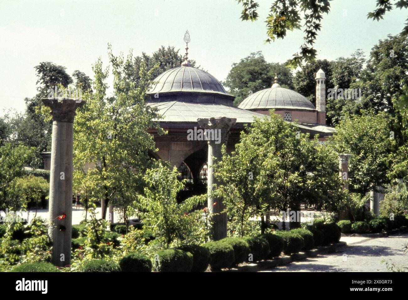 A fountain in the garden of Aya Sofia in Istanbul. [automated ...