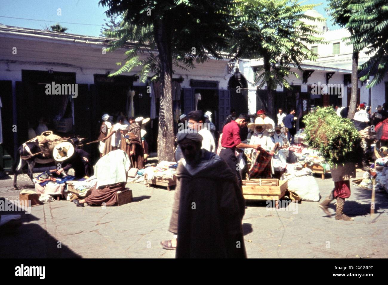 People on a market place in the Medina (old town) of Tetuan. [automated ...