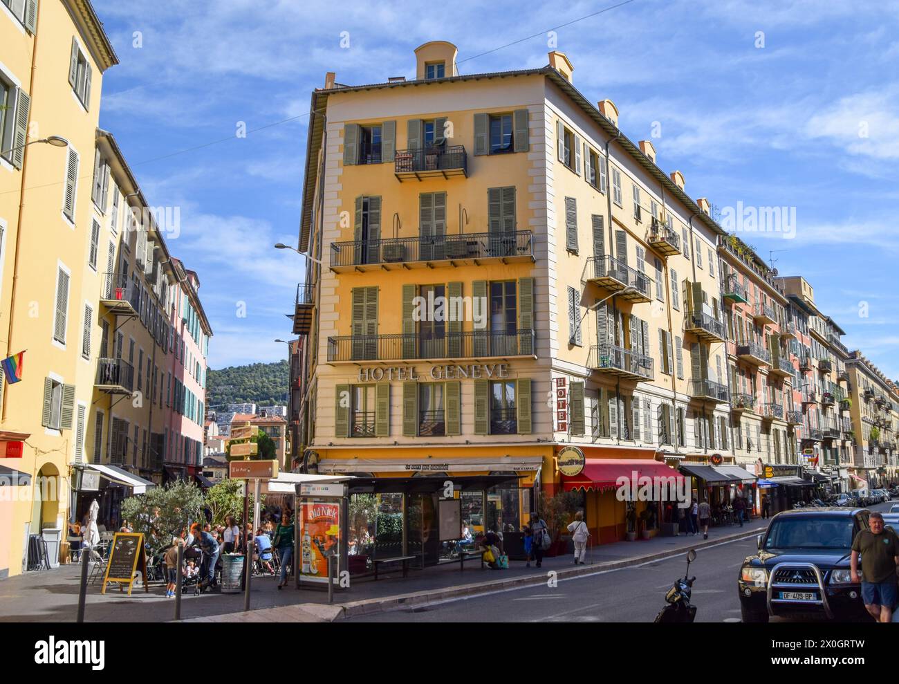 Nice, France. 5th October 2019. Hotel Le Geneve, Rue Cassini. Credit ...