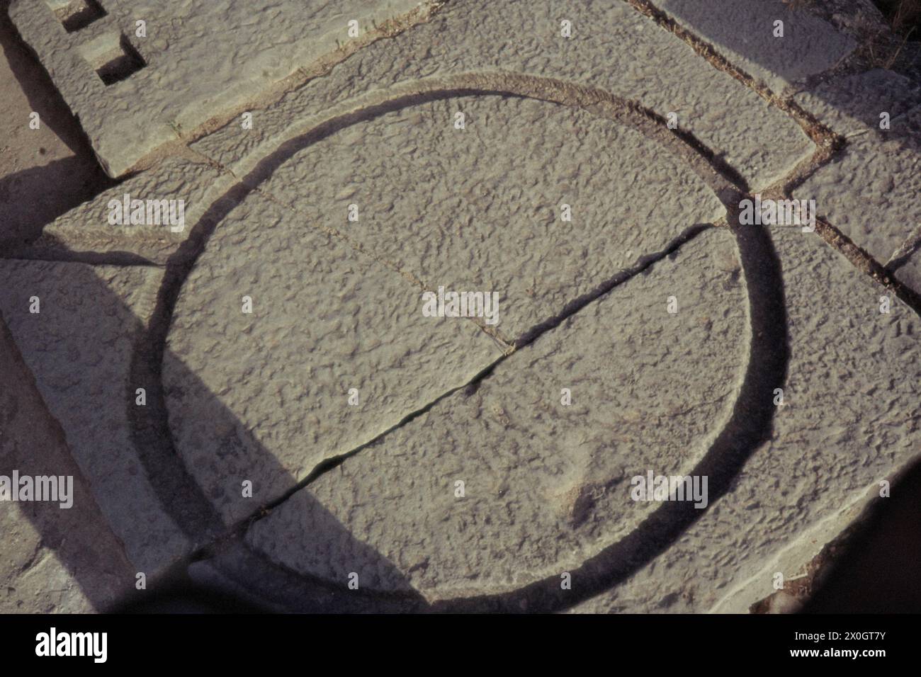An oil mill in the ancient Roman city of Volubilis. [automated ...