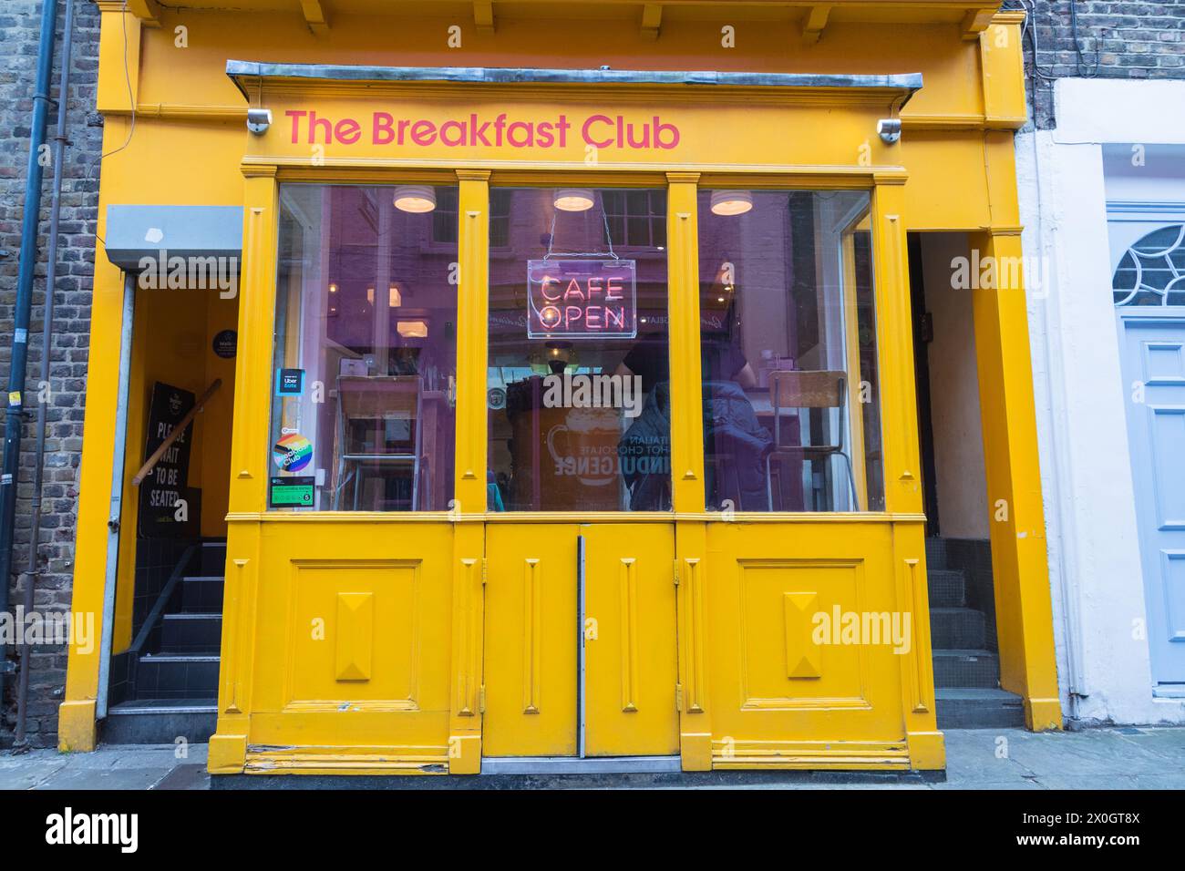 Close Up exterior of the Breakfast Club Angel, Camden Passage ...