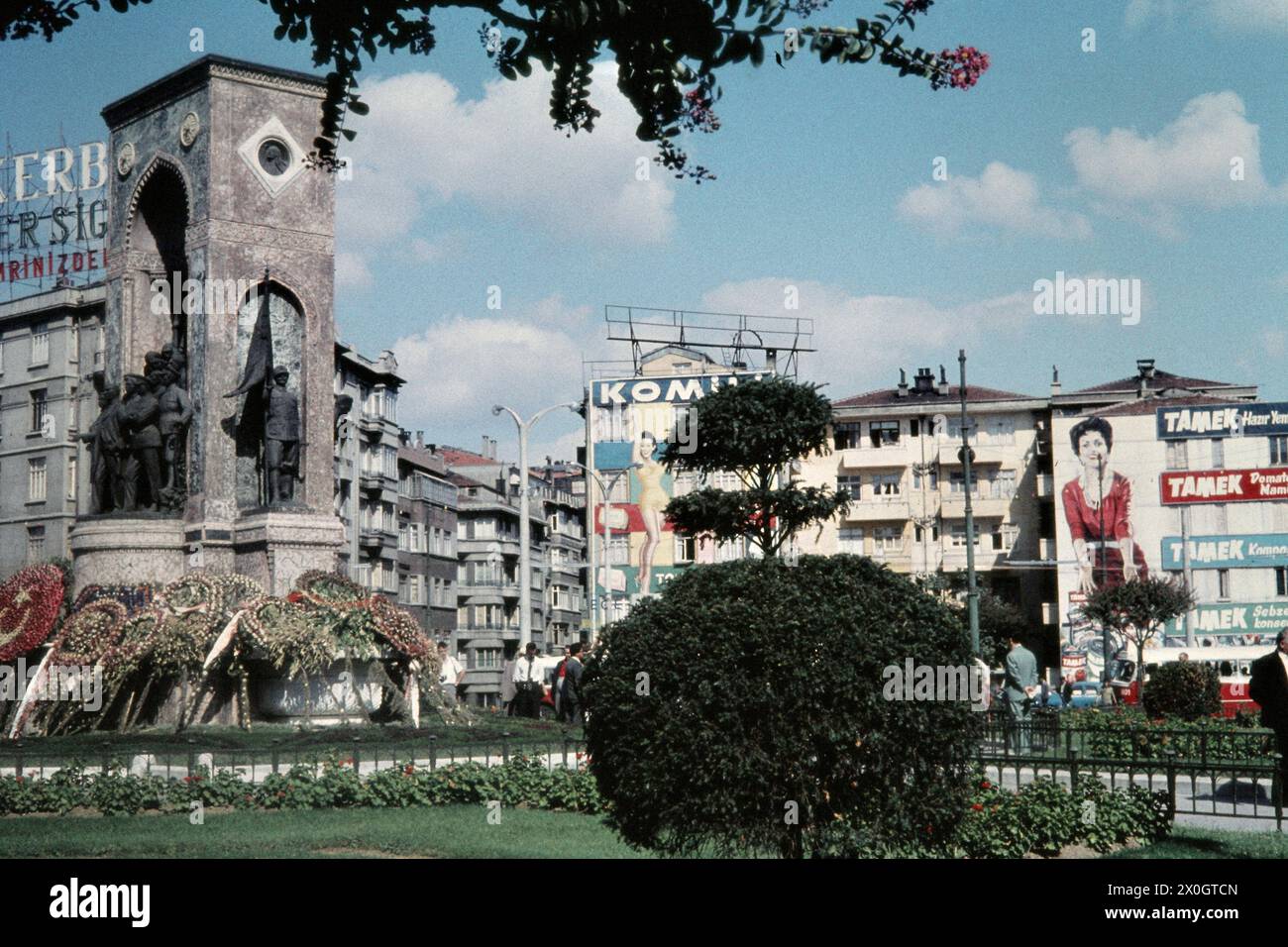 The Monument of the Turkish Republic in Taksim Square in Istanbul ...
