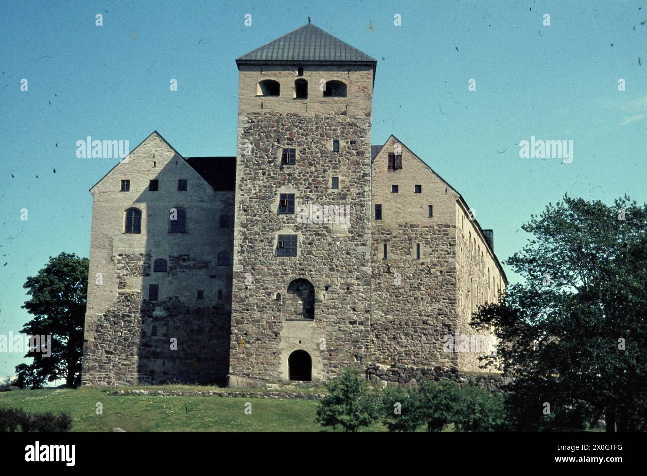 The west side of Turku Castle, one of the oldest buildings in Finland ...