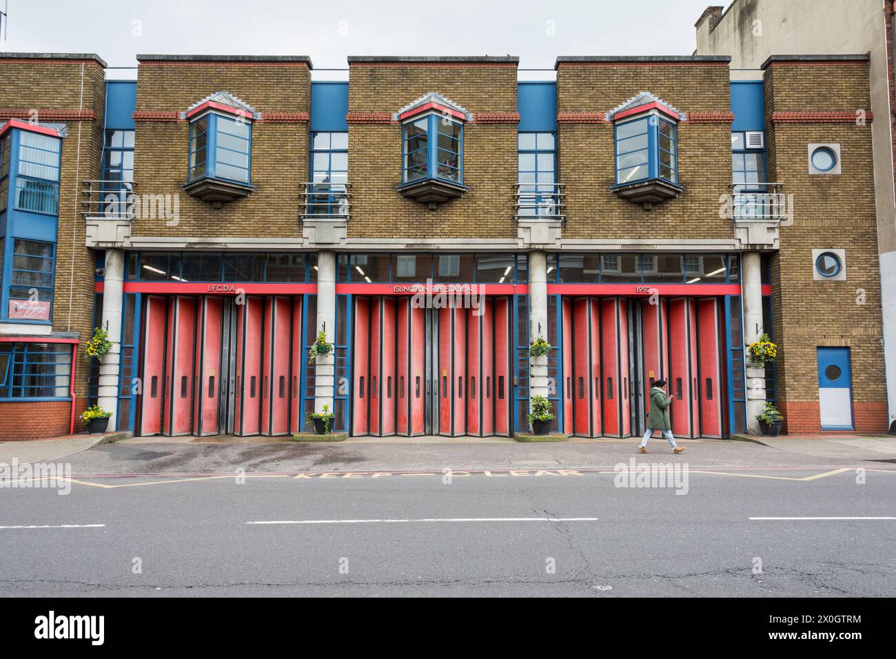 The exterior of Islington Fire Station, Upper Street, Islington, London ...
