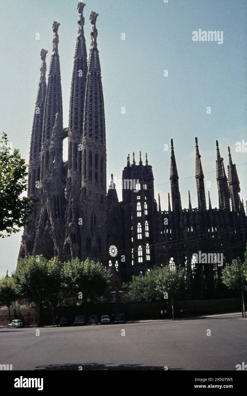 View from the northeast to the church 'La Sagrada Familia' (the Holy ...
