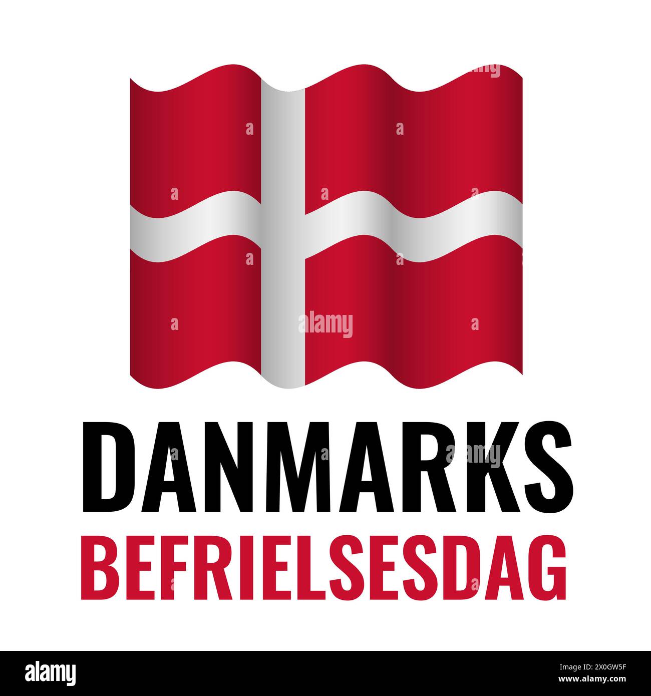 Denmark Liberation Day typography poster in Danish. Holiday celebration ...