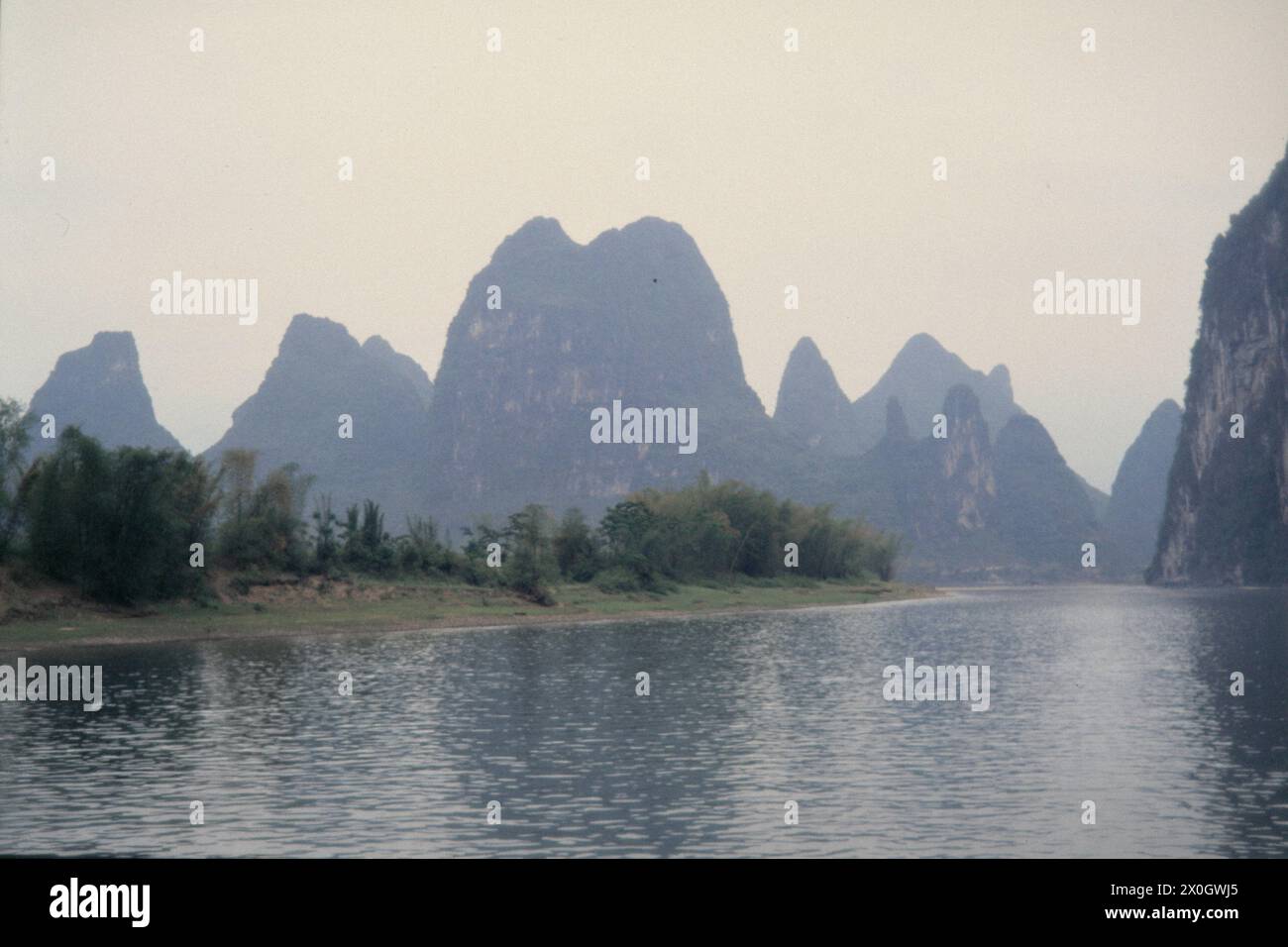 The Li Jiang River near Cao Ping. [automated translation] Stock Photo ...