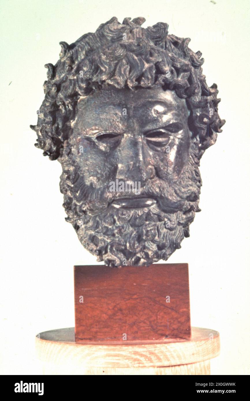 The sculpture of a head of a boxer from about 340 BC in the ...