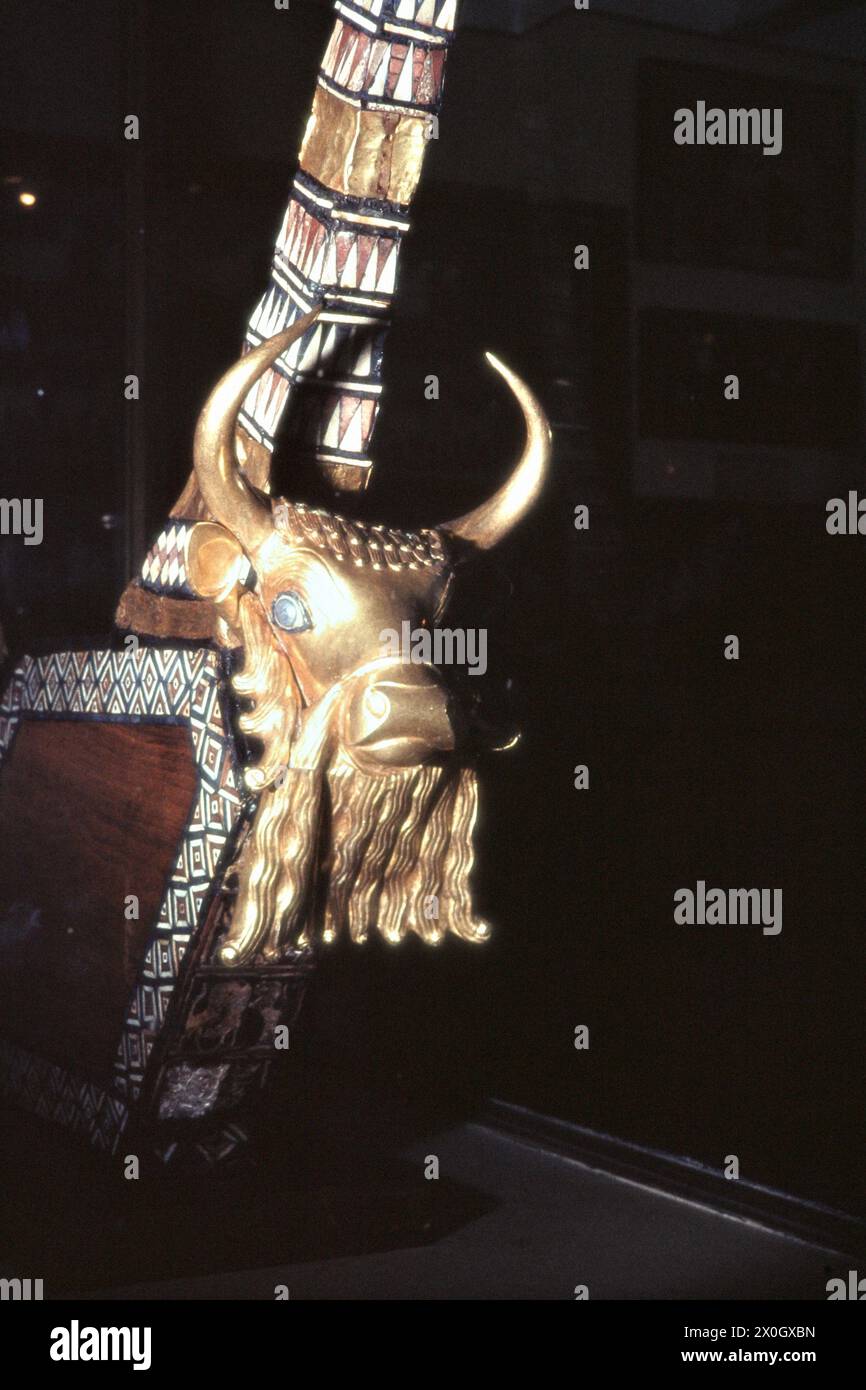 The Sumerian harp of UrThe Sumerian harp of Ur in a museum in Baghdad. [automated translation ...