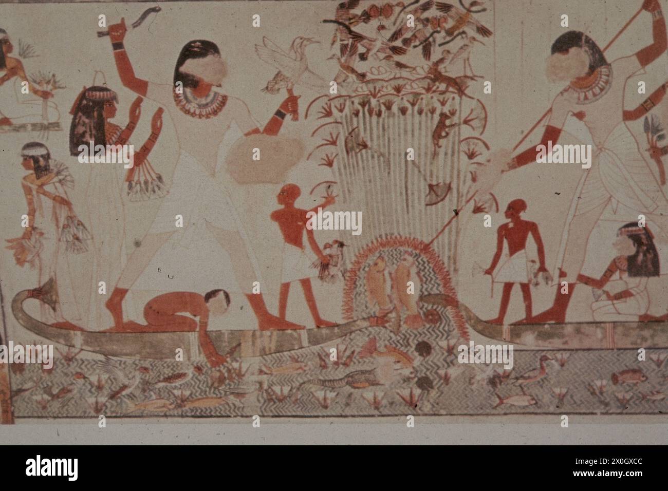 A painting in the tomb of Menna in Thebes shows a hunting scene in the ...