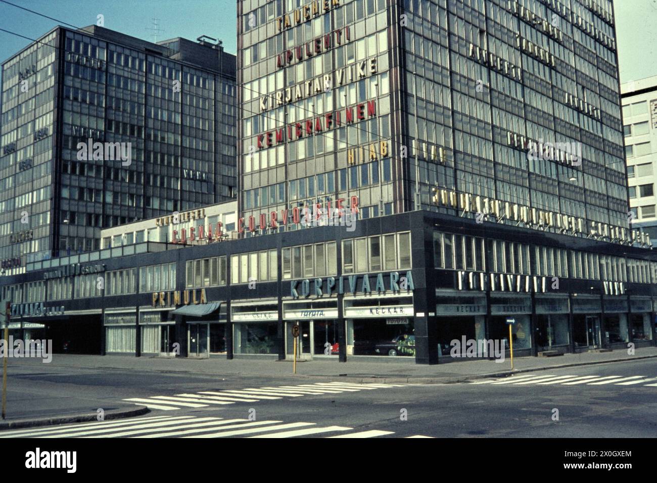 Modern commercial high-rise buildings on the corner of Salomonkatu and ...