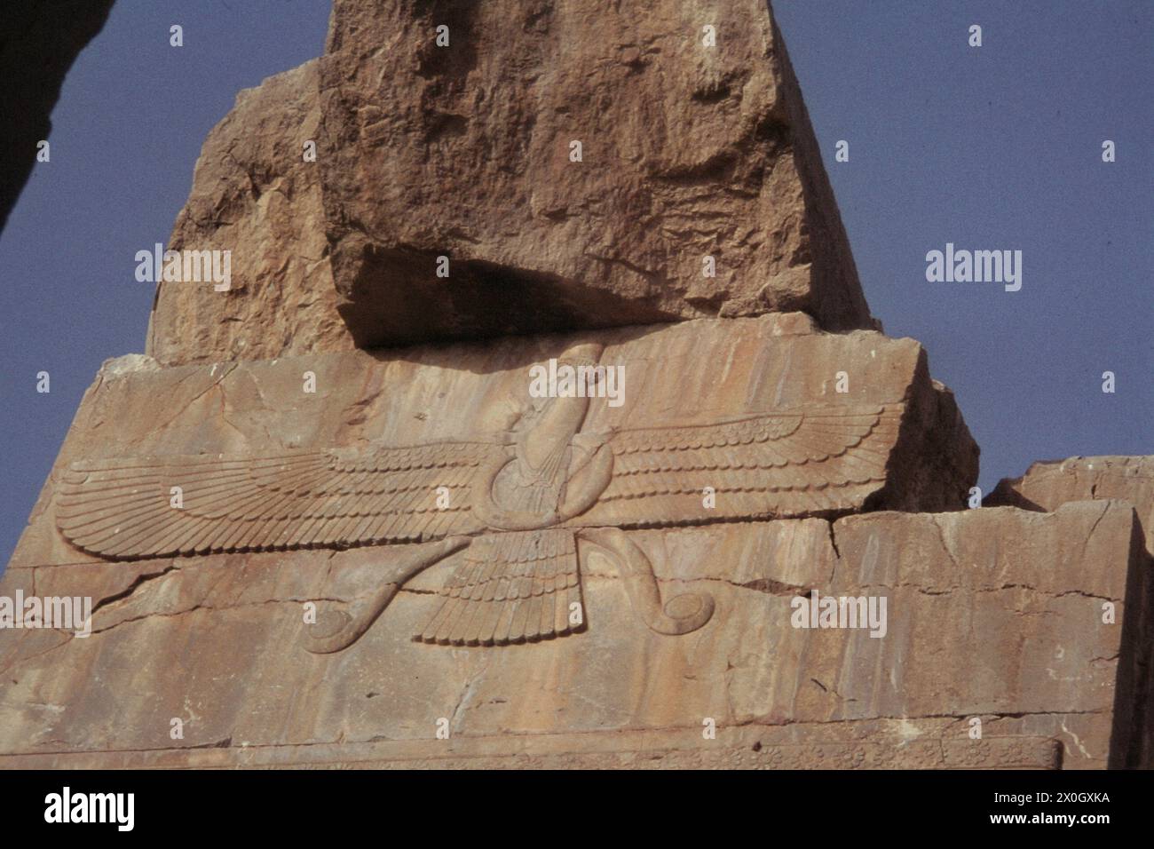 A releif of the Achaemenid Eagle in the Hall of One Hundred Columns in ...