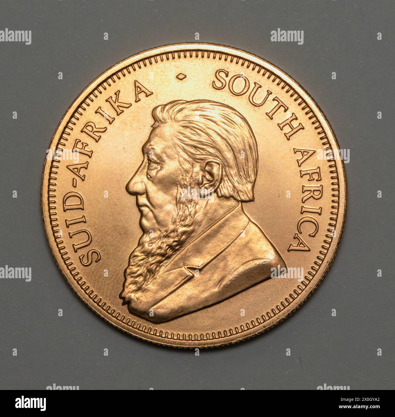 1 Ounce South African Krugerrand Gold Coin (2016) - High Resolution Macro Photo close- up Stock ...