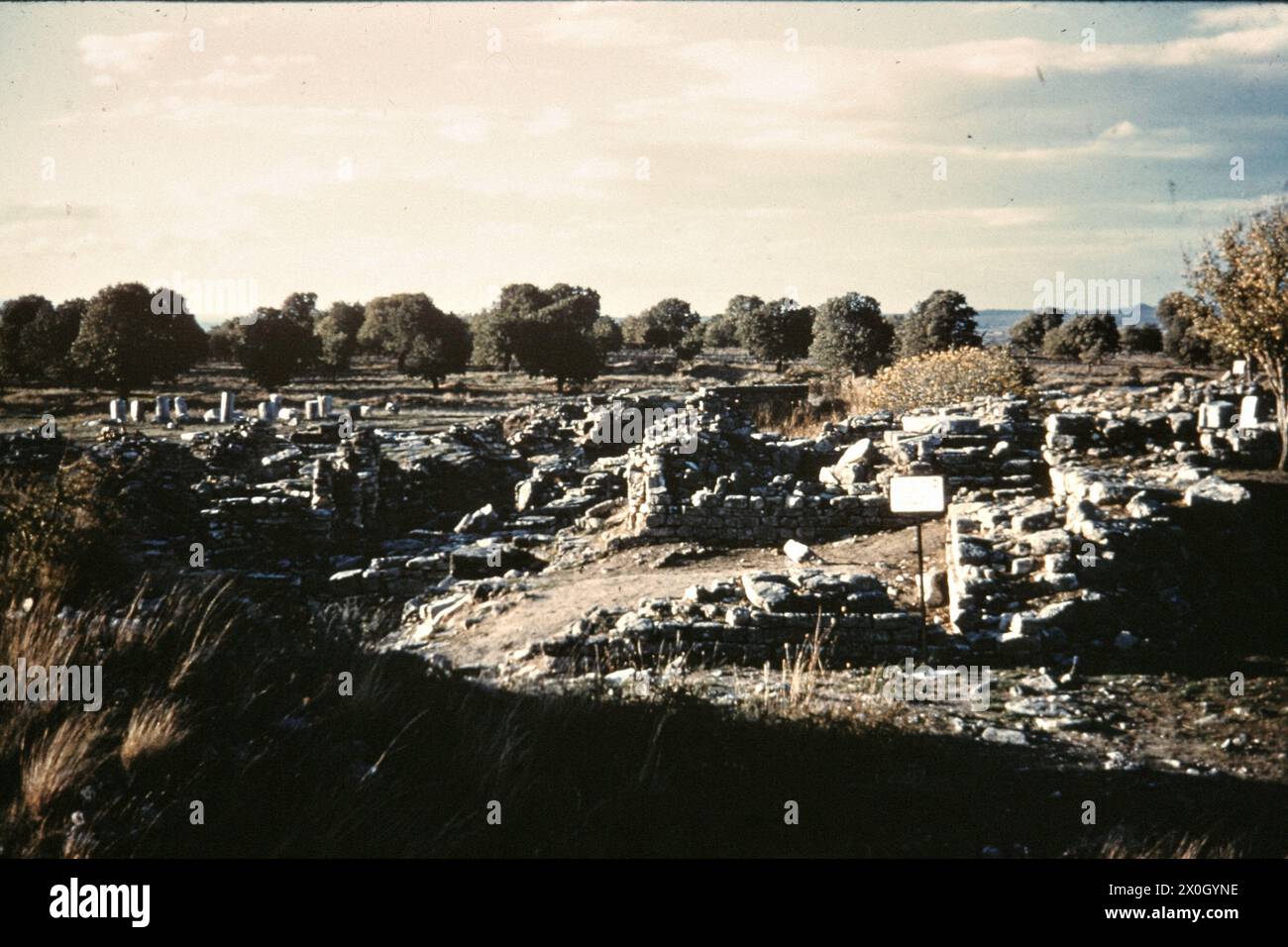 View of the battlefield to the Dardanelles in the ruins of the ancient ...