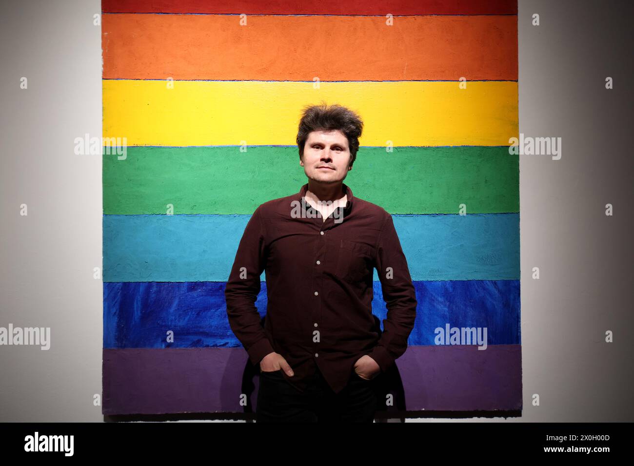 Non Exclusive: KYIV, UKRAINE - APRIL 11, 2024 - Painter Anton Logov ...