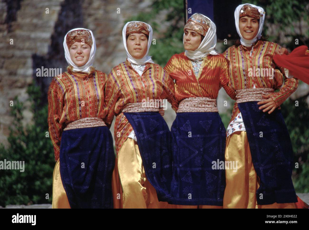 A folklore event in the Rumeli Hisari castle on the Bosporus in Istanbul, Turkey. [automated ...