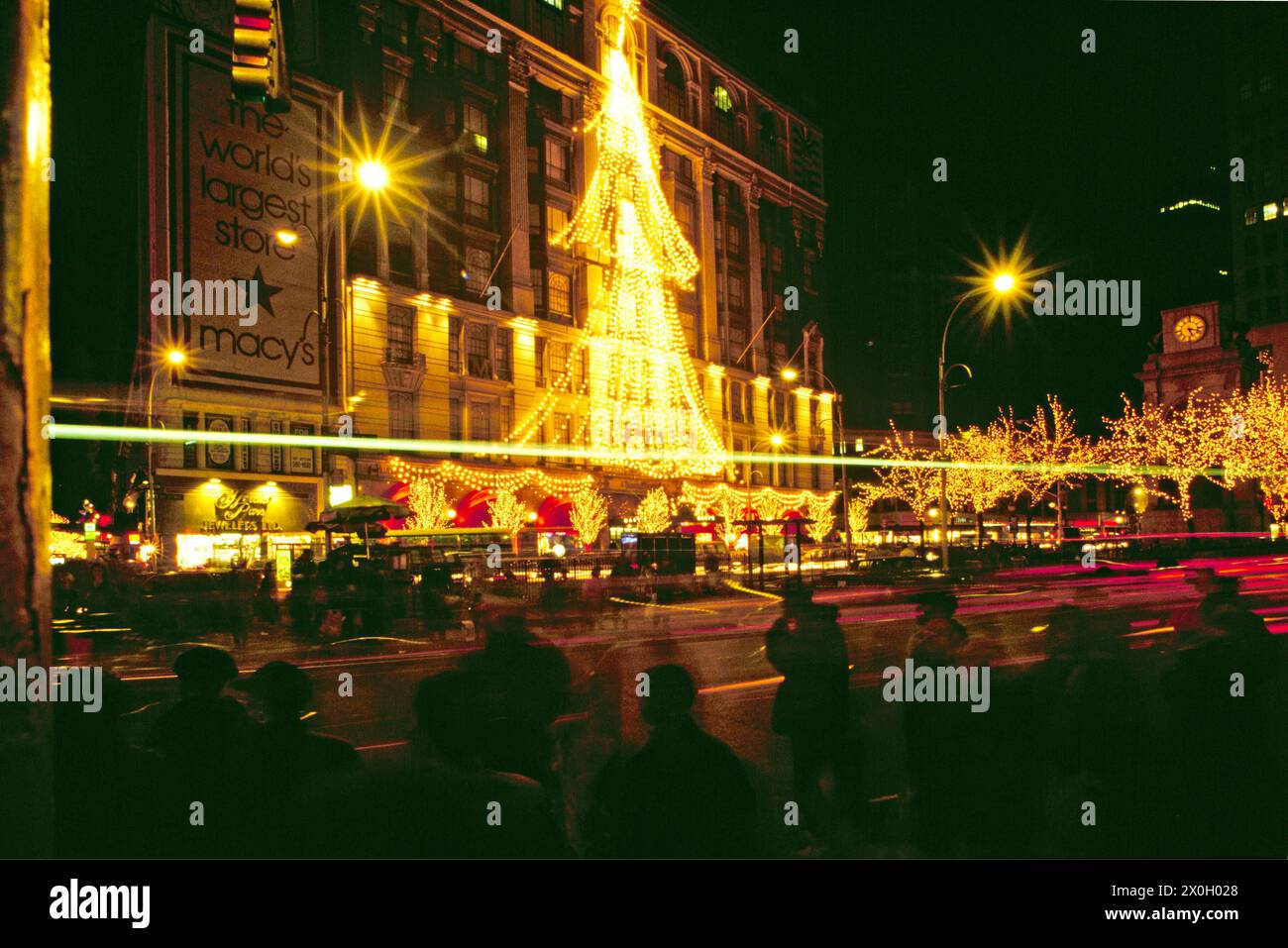 Christmas decorations at Macy's department store in Herald Square at ...