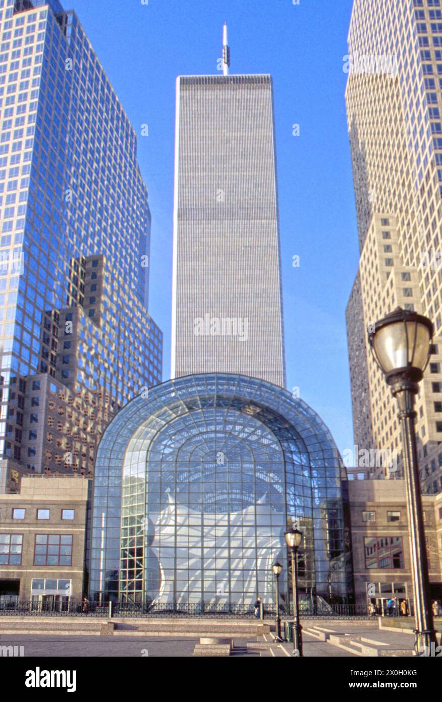 View of the World Financial Center in downtown New York and the North ...