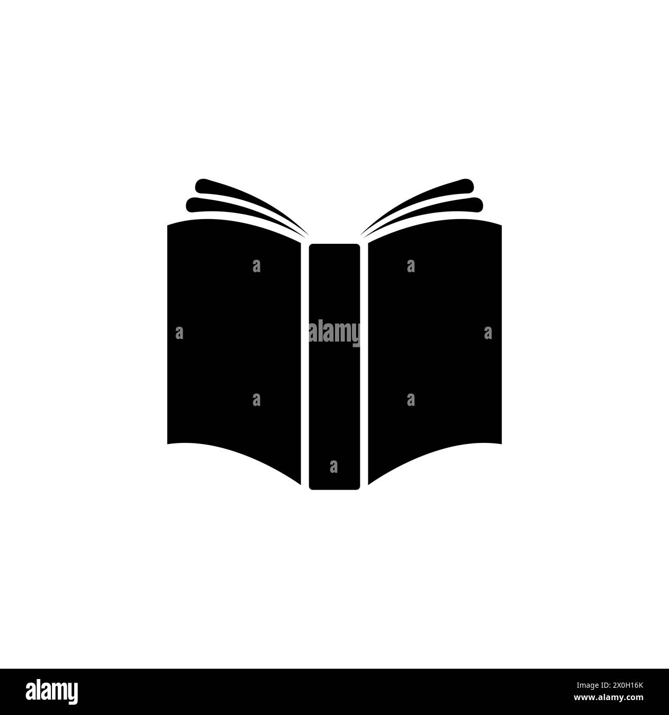 Book. Encyclopedia. Open Book flat vector icon. Simple solid symbol isolated on white background ...