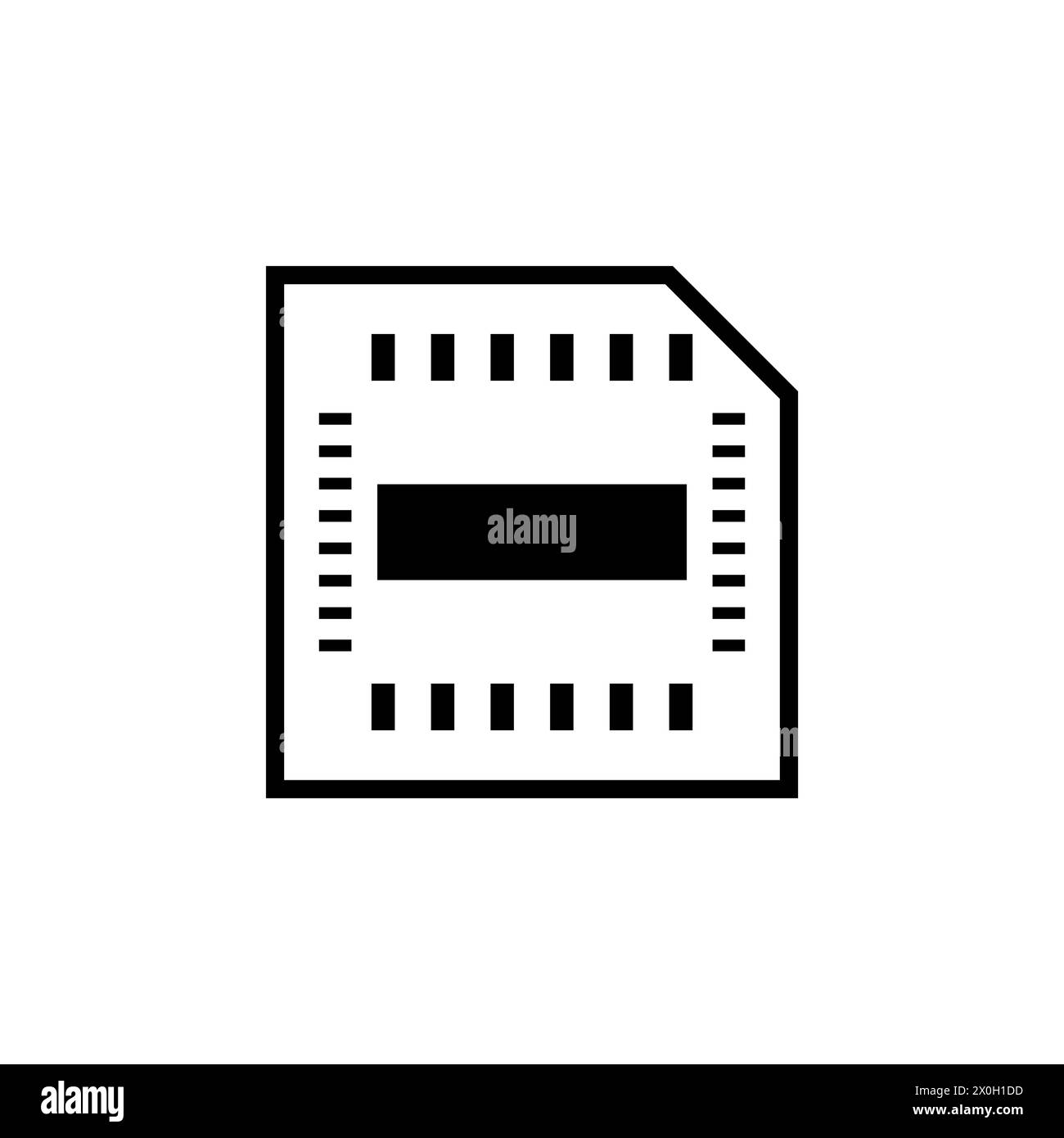 Hardware Processor Chip Cpu Flat Vector Icon Simple Solid Symbol Isolated On White Background