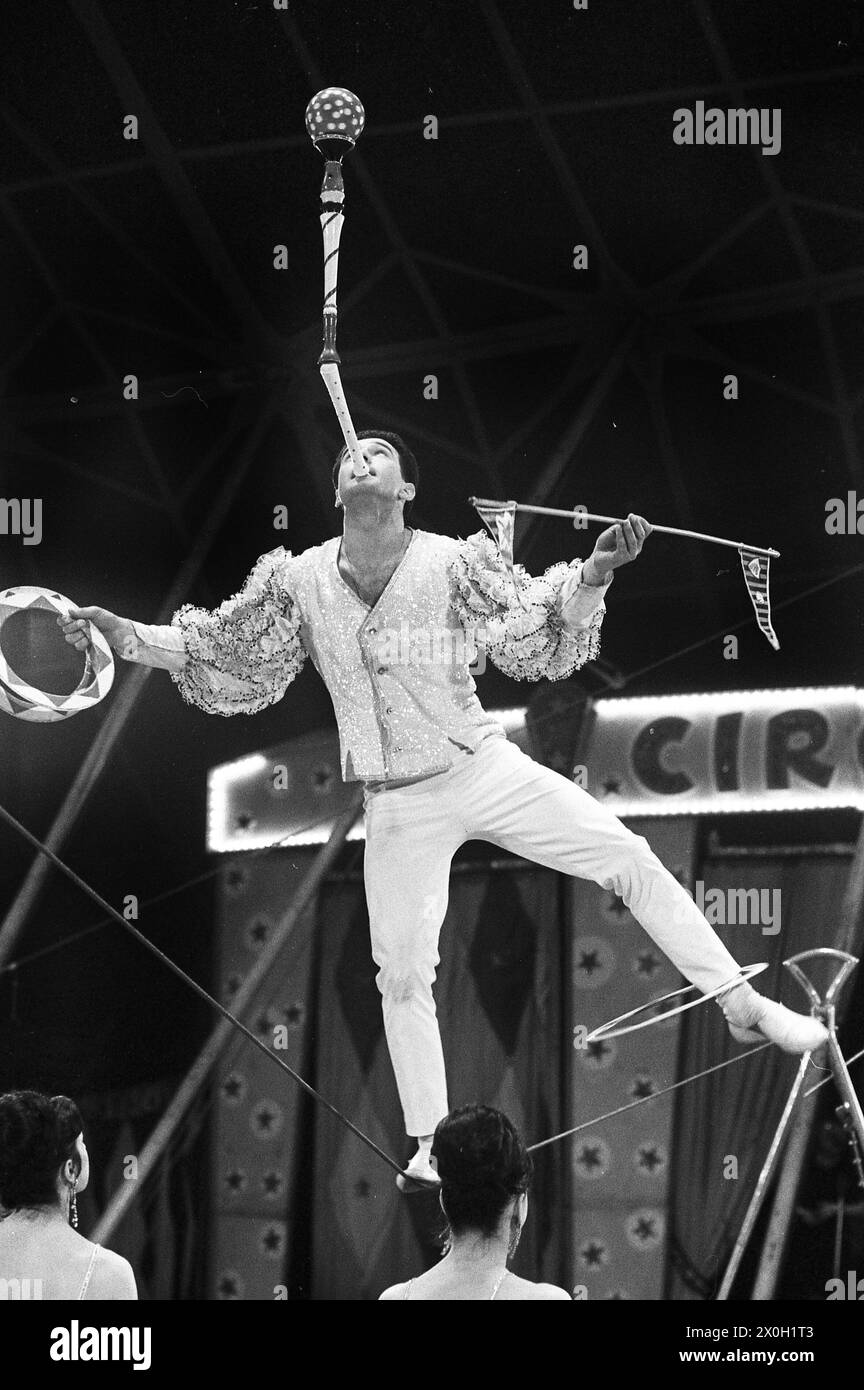 Photo taken at Circus Krone during the performances. In the picture, a ...