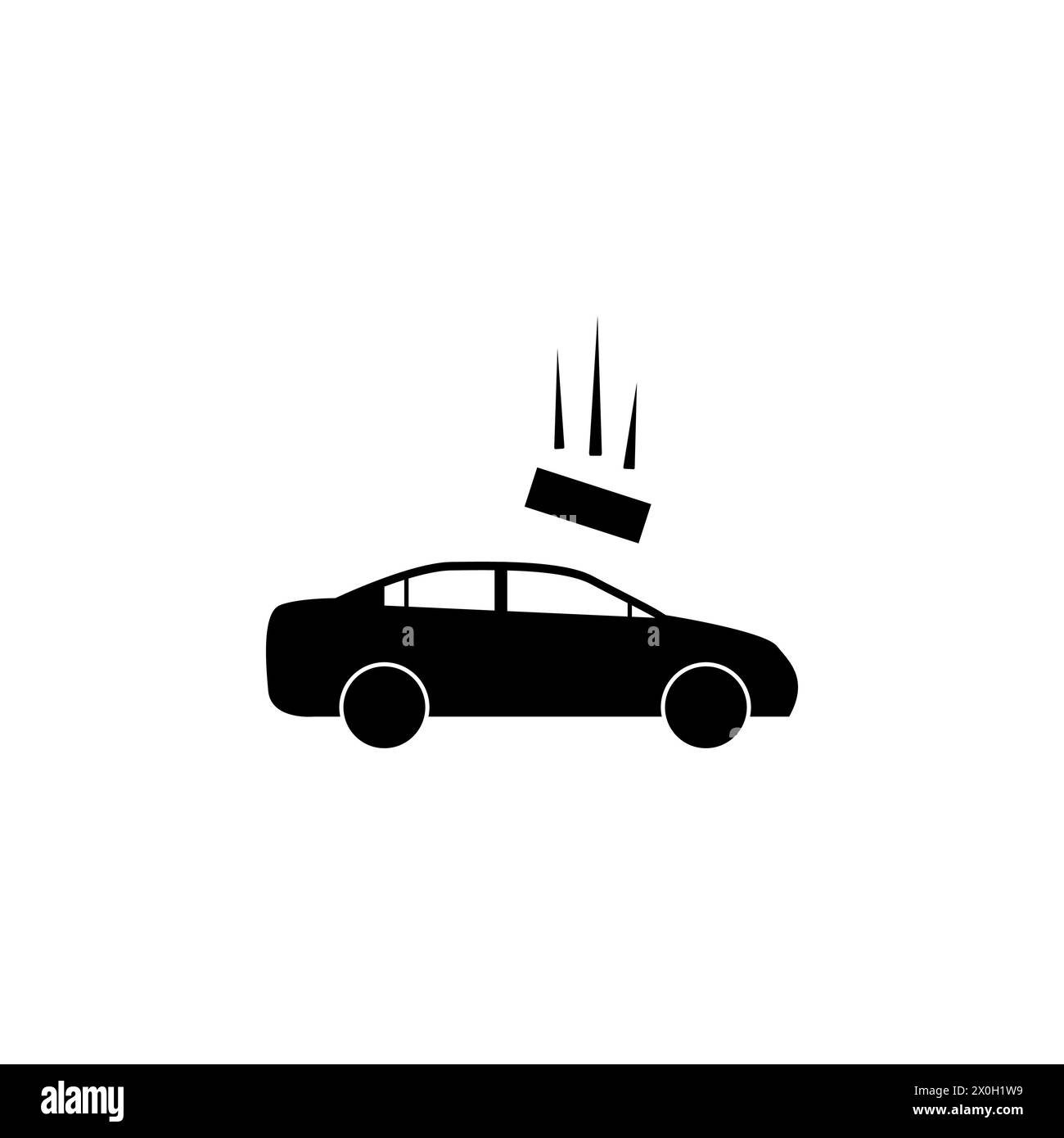 Car Accident flat vector icon. Simple solid symbol isolated on white ...