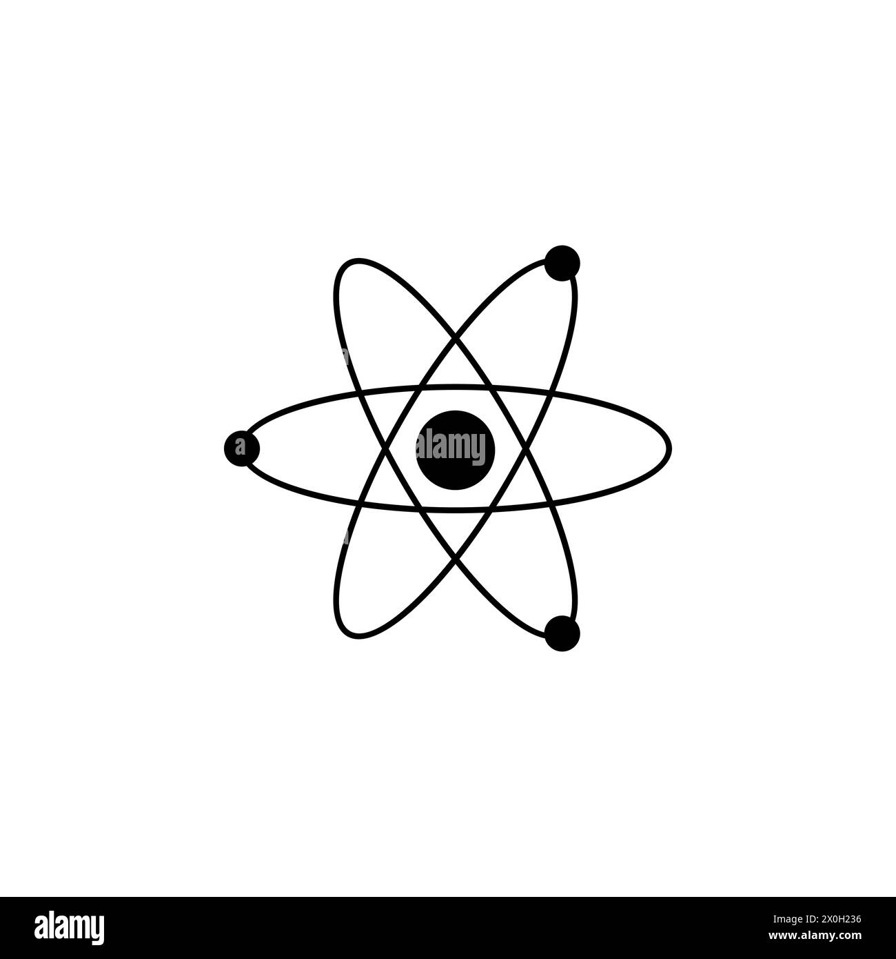 Atom line solid icon Cut Out Stock Images & Pictures - Alamy