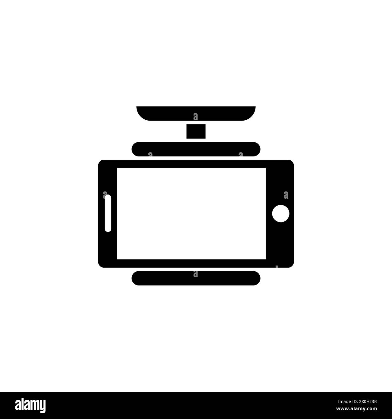 Smartphone Car Holder flat vector icon. Simple solid symbol isolated on ...