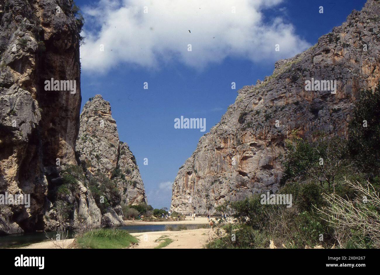 Rock formations in La Calobra (look in the inland region) on Majorca ...