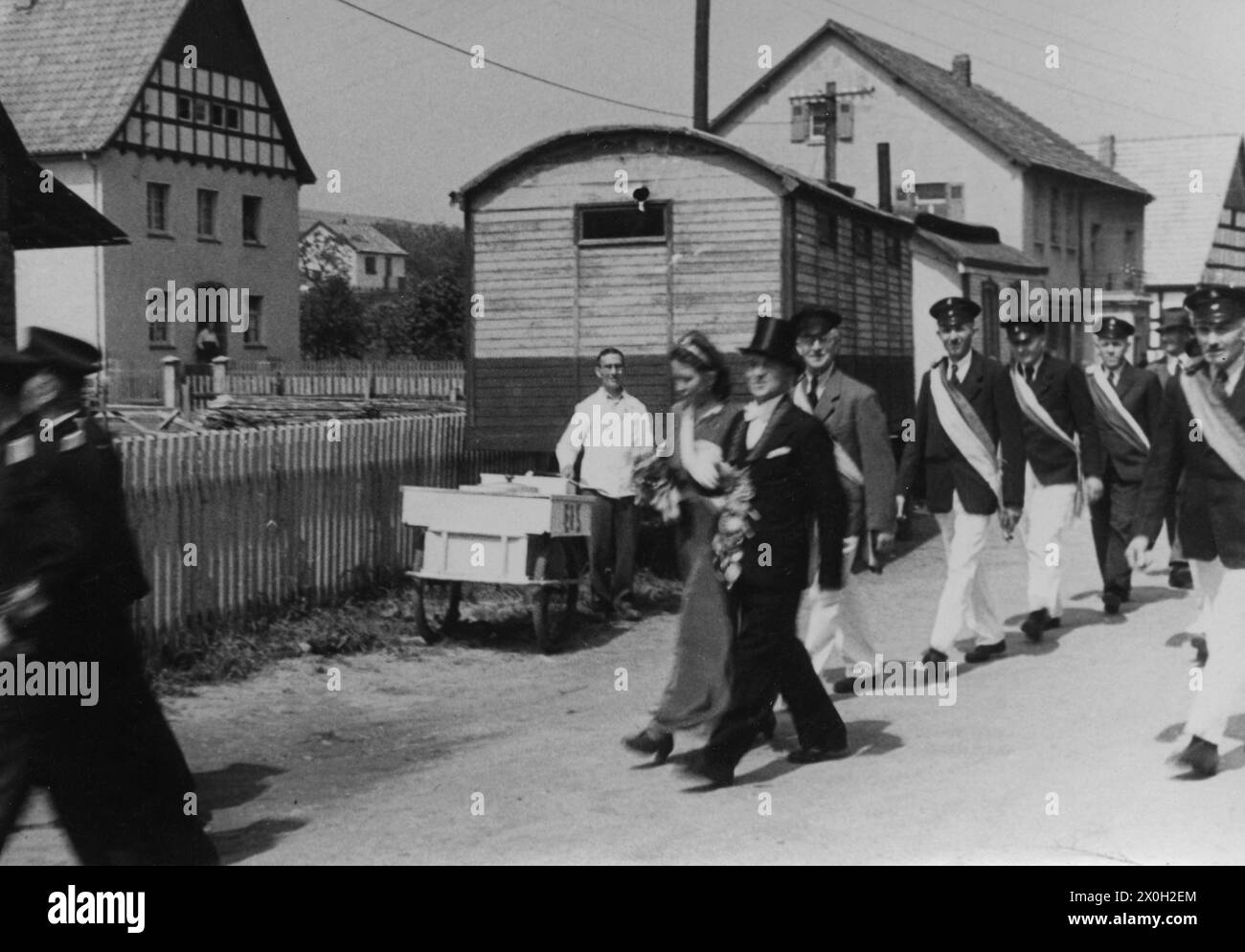 Schuetzenfest ('marksmen's festival') in Endorf in the Sauerland. In ...