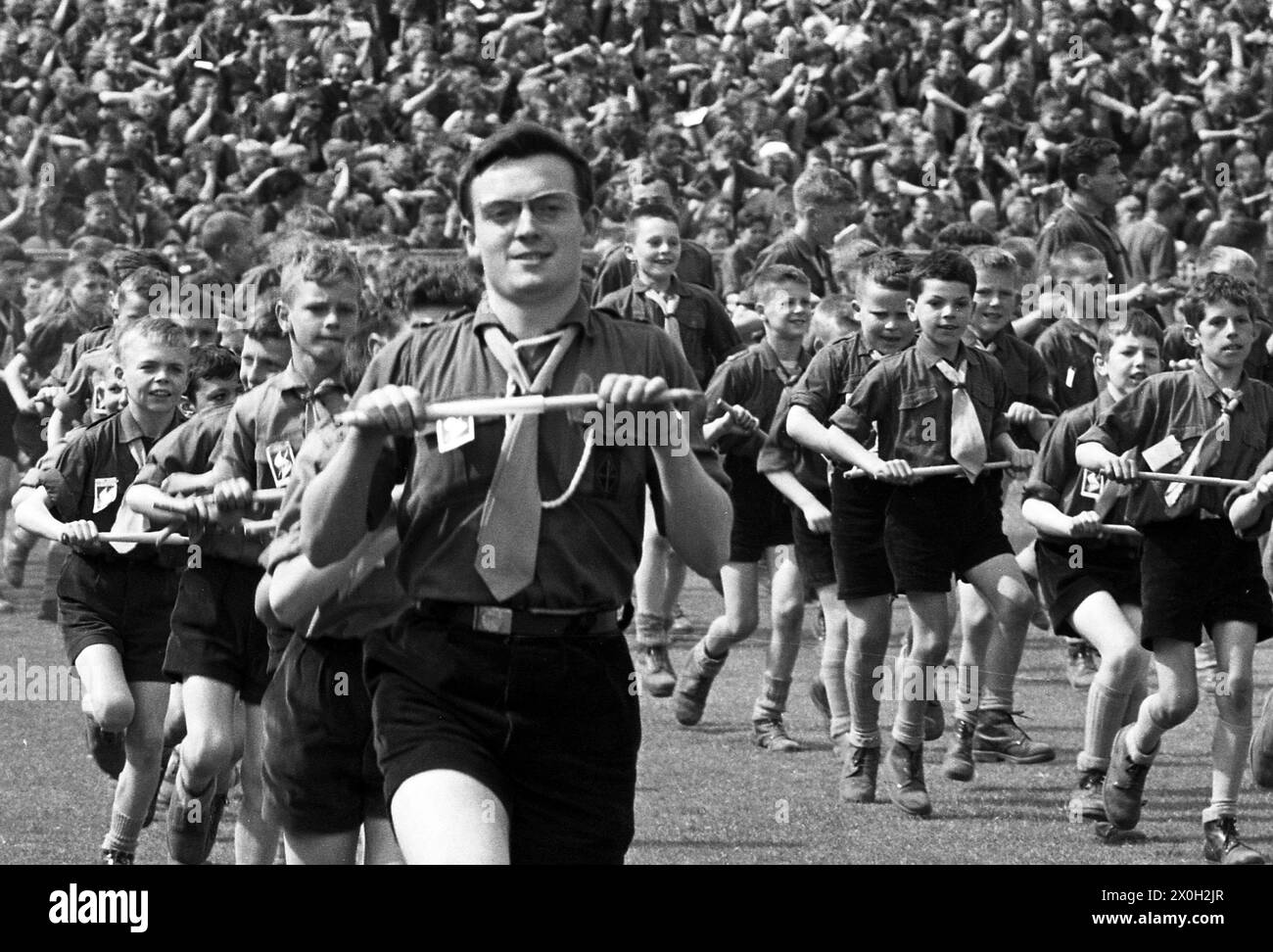 The picture shows Belgian scouts. [automated translation] Stock Photo ...