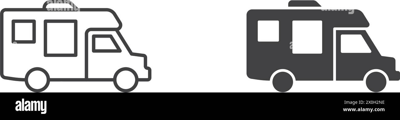 Camper car vector vectors hi-res stock photography and images - Alamy