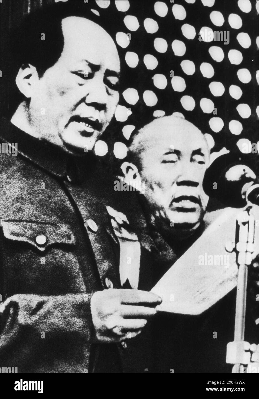 Former President Mao Zedong reading out a speech (Undated recording, No ...