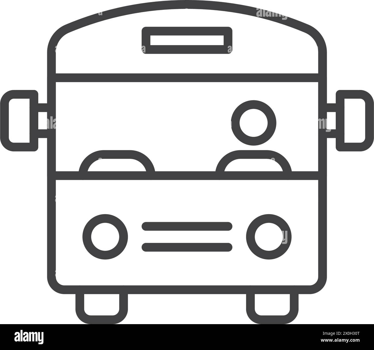 Bus icon in flat style. Autobus vector illustration on isolated ...