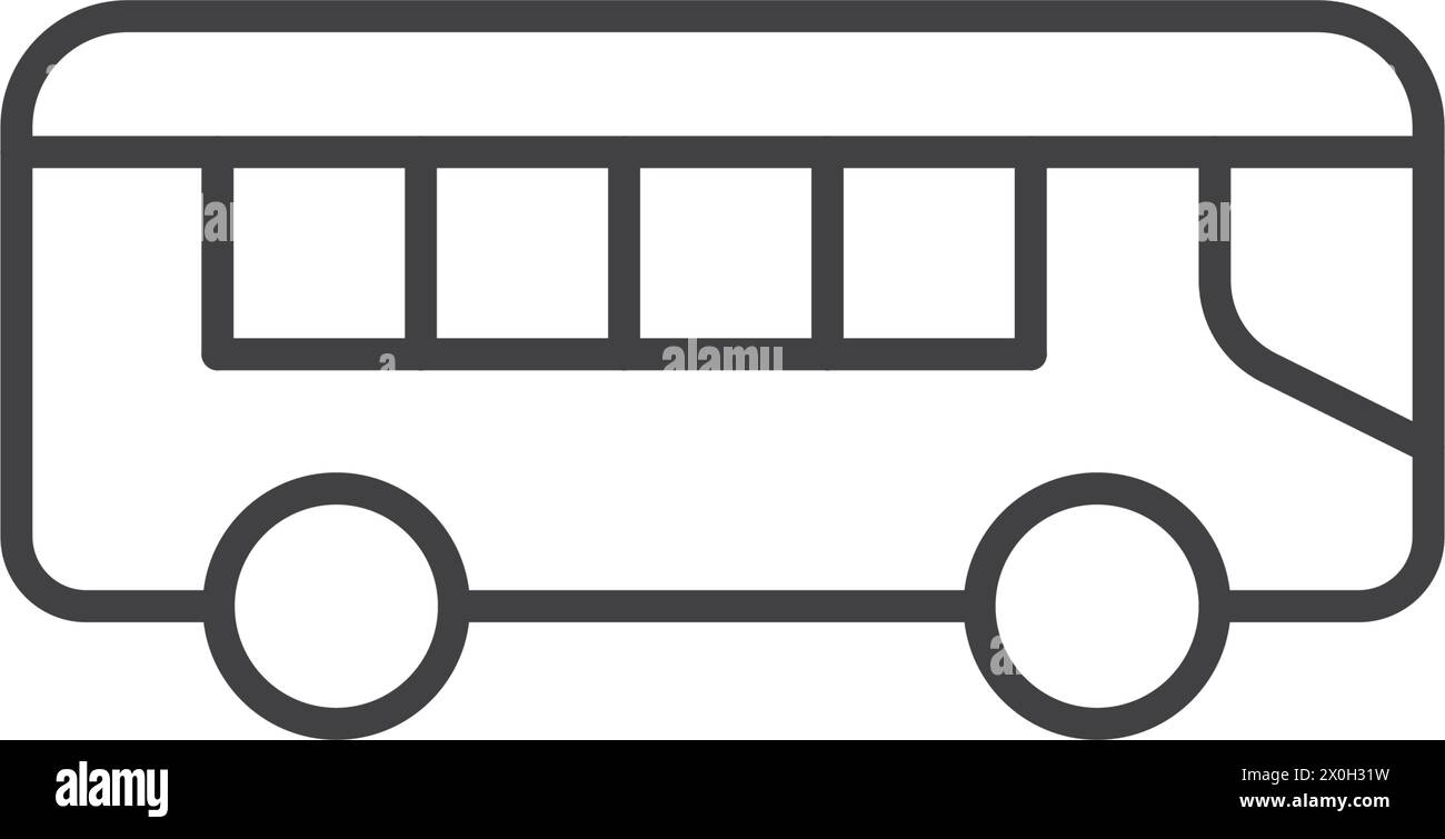 Bus icon in flat style. Autobus vector illustration on isolated ...