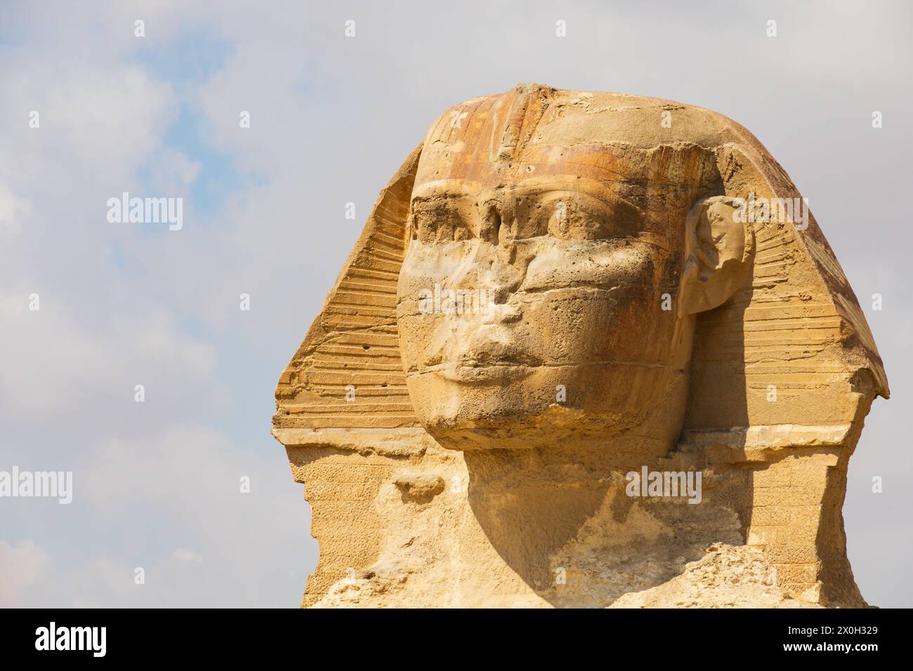 The Great Sphinx of Giza. Monolith statue built by Pharaoh Khafre on ...