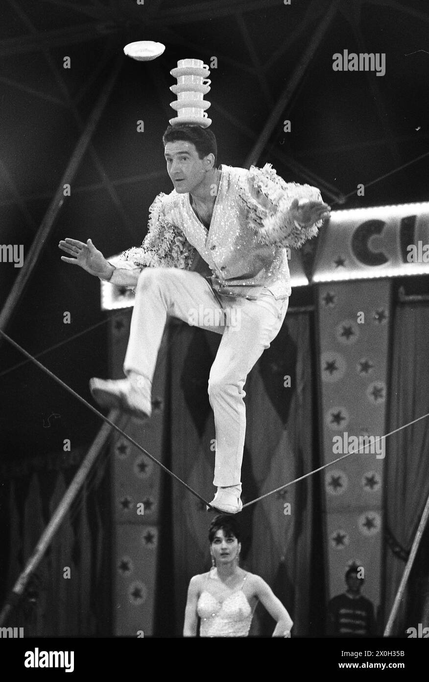 Photo taken at Circus Krone during the performances. In the picture, a ...
