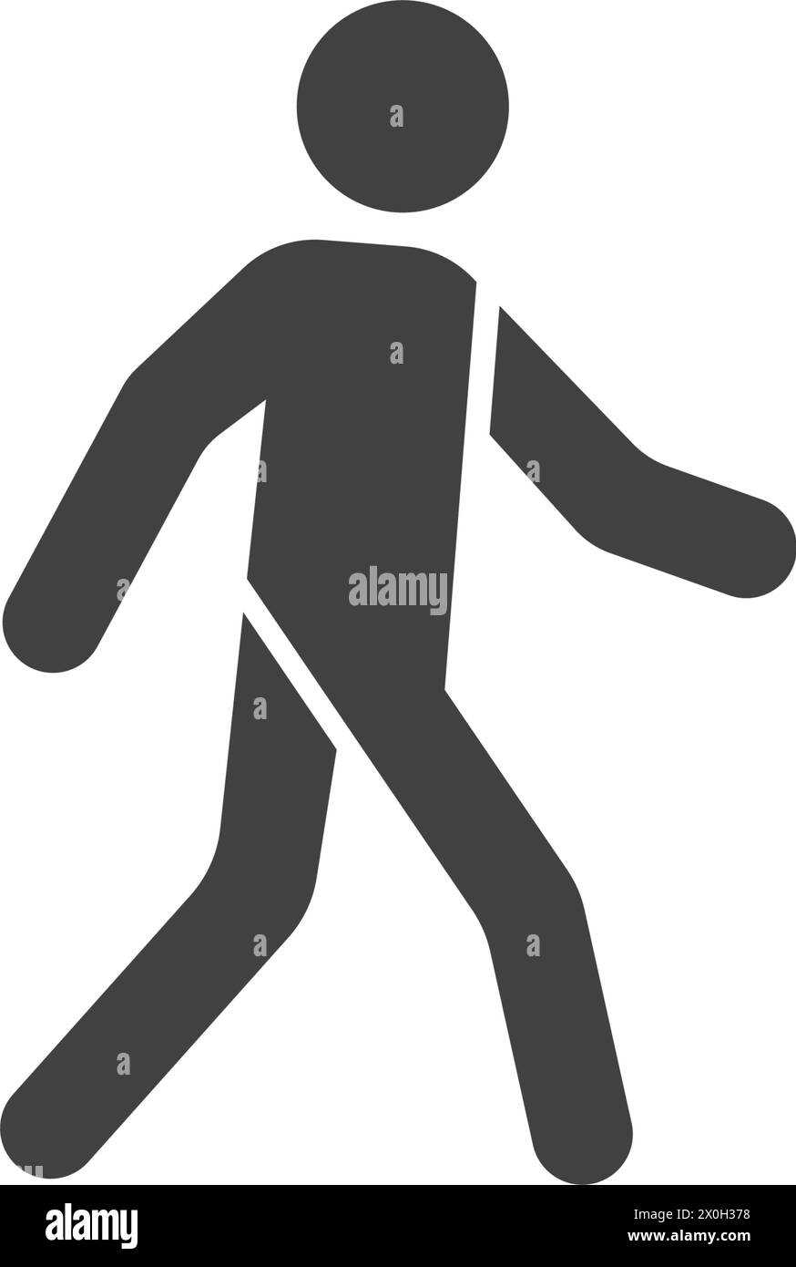 Walking man icon in flat style. People vector illustration on isolated ...