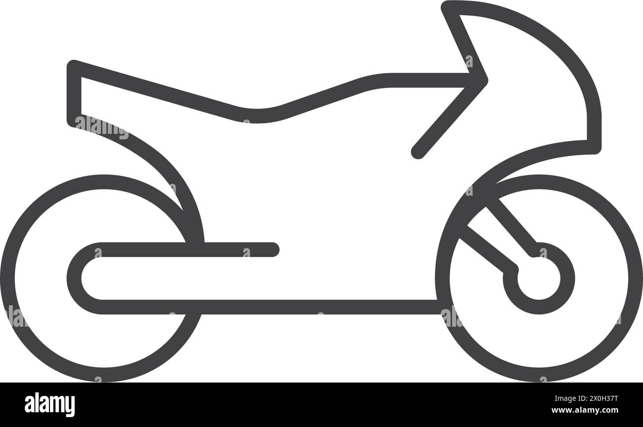 Motorbike icon in flat style. Motorcycle vector illustration on ...