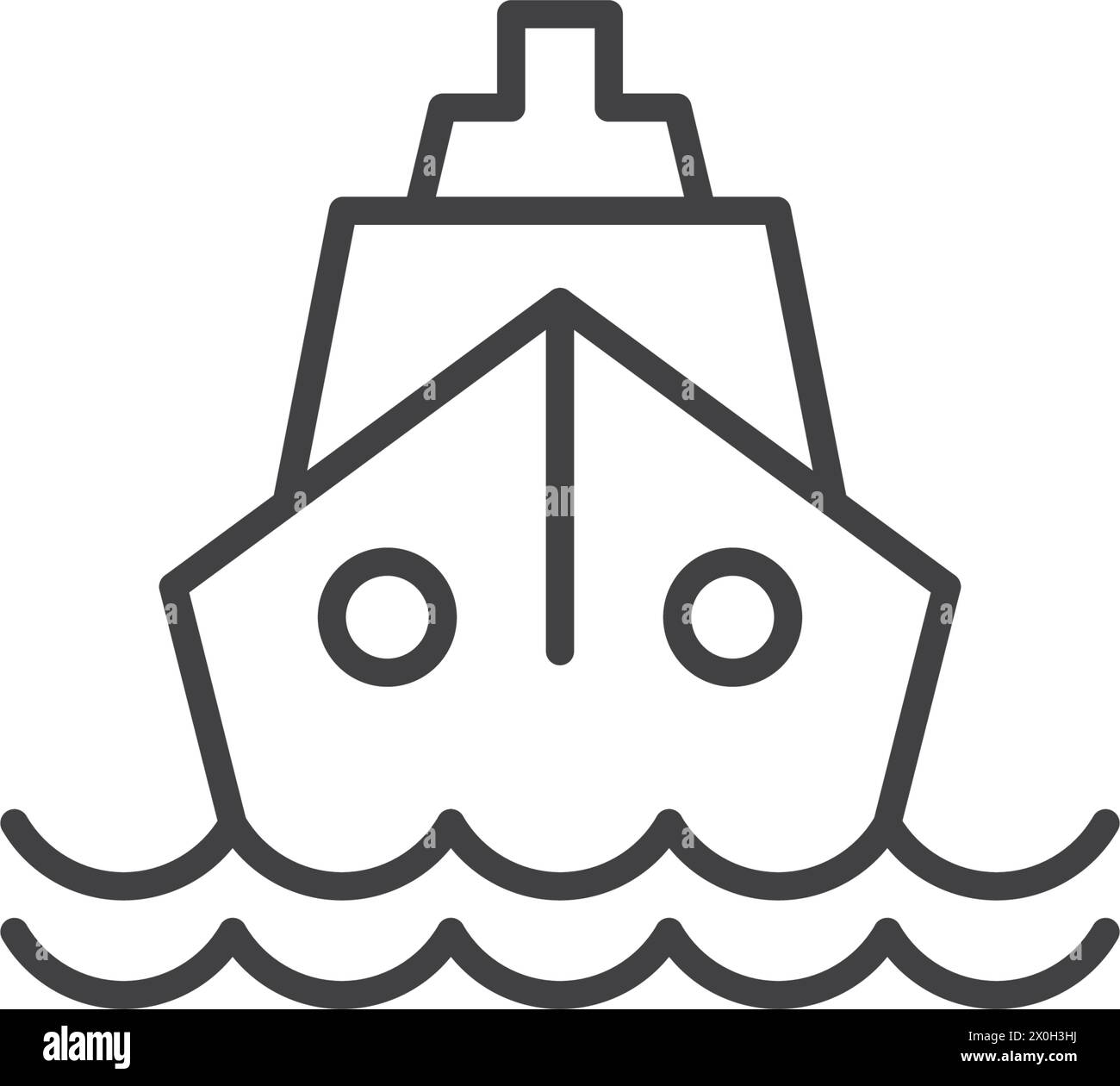 Vessel icon in flat style. Ship vector illustration on isolated ...