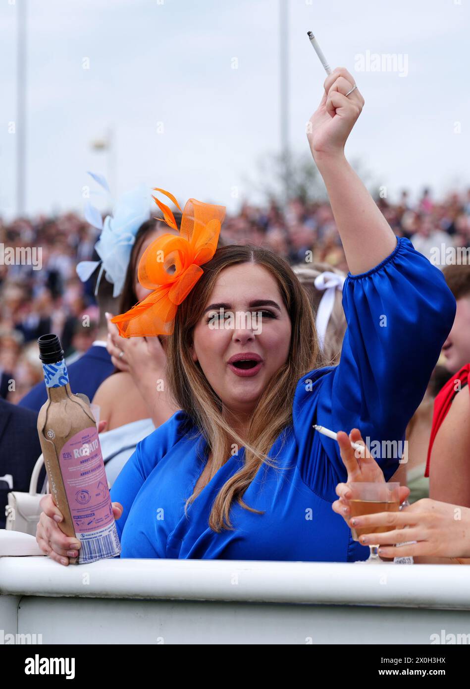 Racegoers trackside before the first race on day two of the 2024 Randox ...